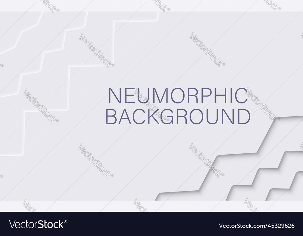 Neumorphic pattern with wavy layers abstract Vector Image