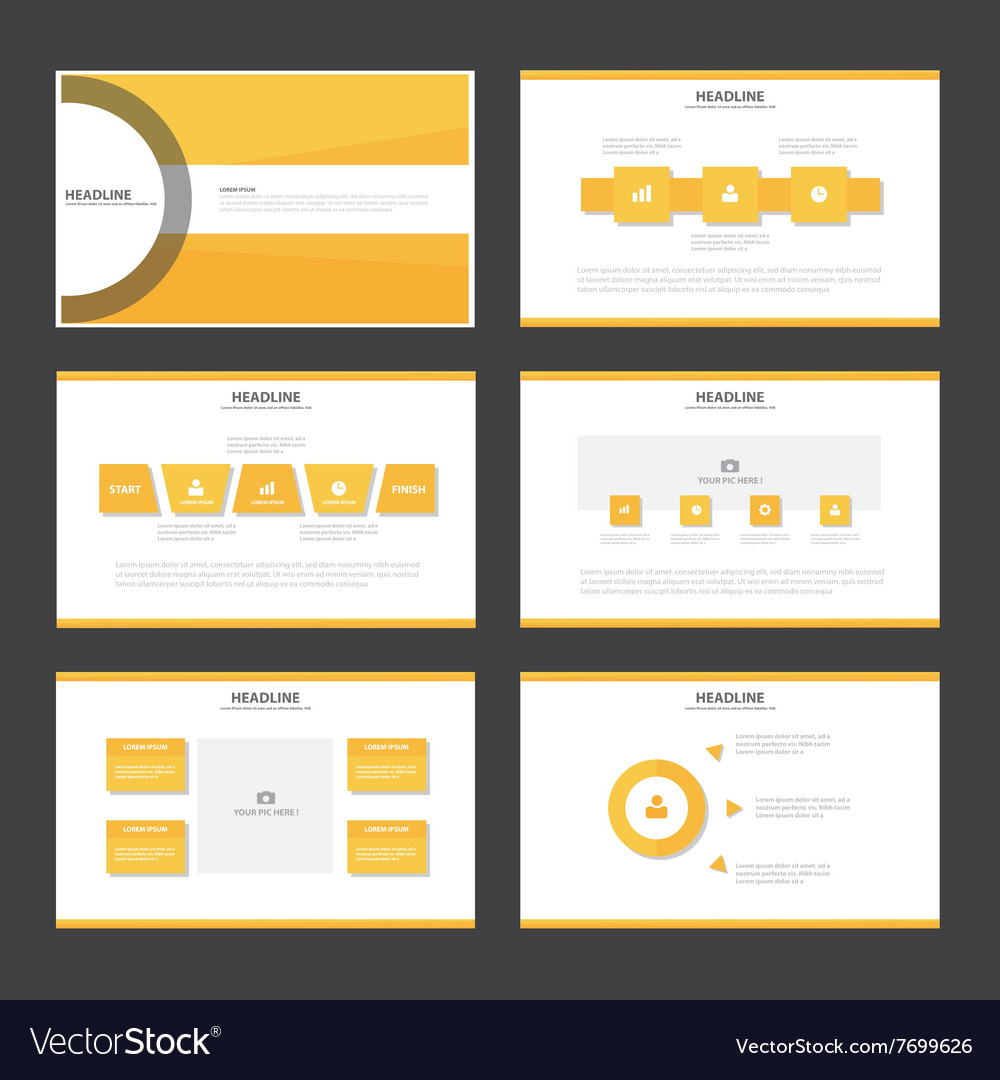 Orange presentation templates infographic elements