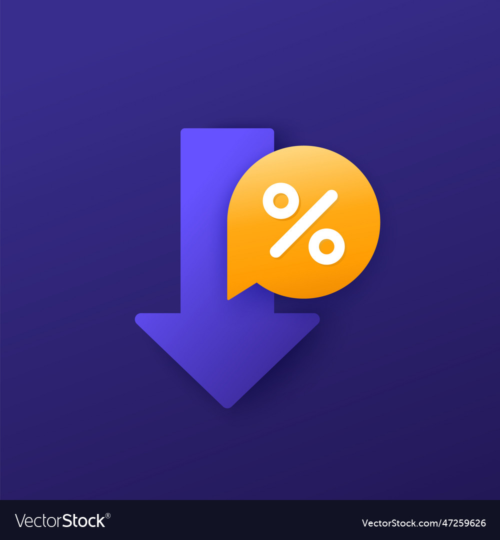 Profit decrease icon design Royalty Free Vector Image