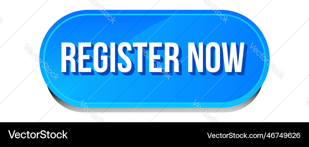 Register now badge seal stamp tag template Vector Image