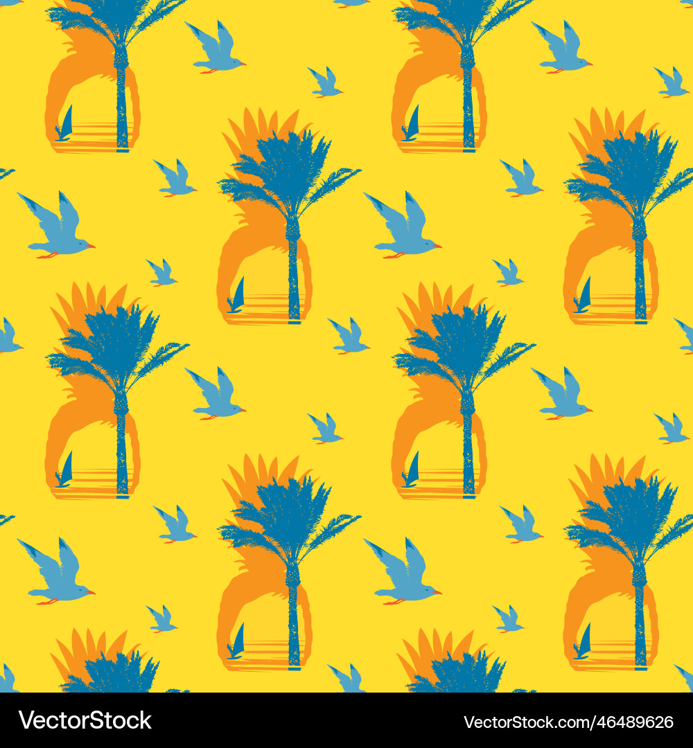 Seamless pattern on the theme of sea summer Vector Image