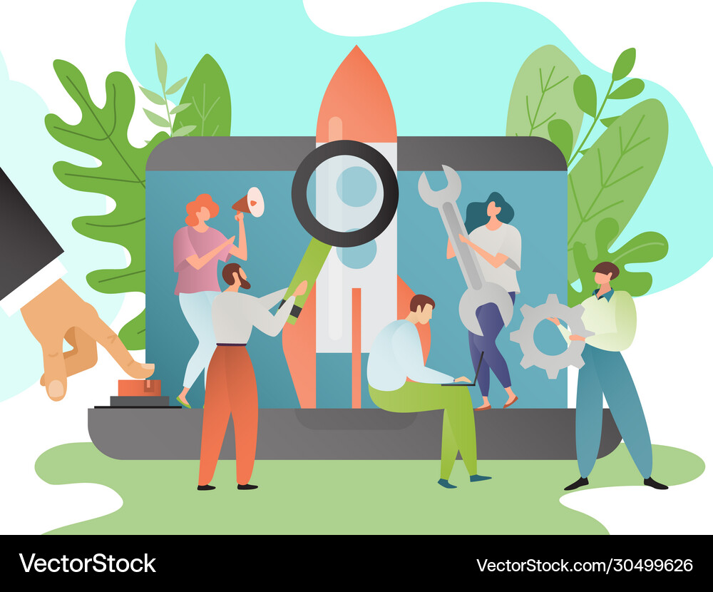 Startup business start Royalty Free Vector Image