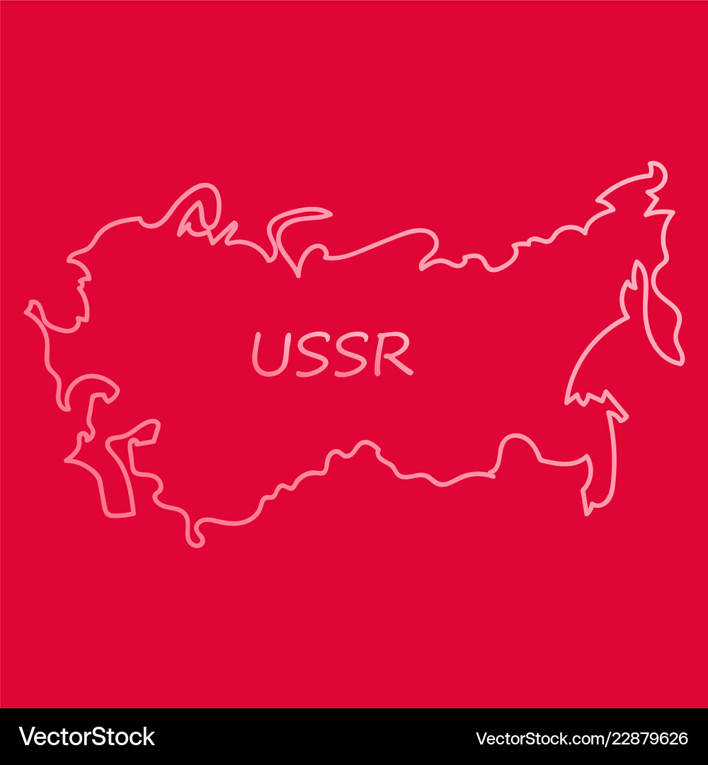 Territory of the soviet union isolated Royalty Free Vector