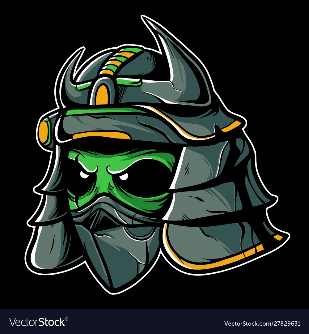 Alien samurai Royalty Free Vector Image - VectorStock