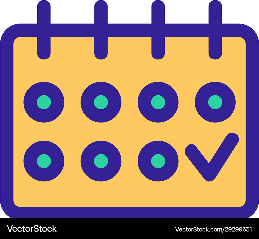 Calendar event is an icon isolated contour Vector Image