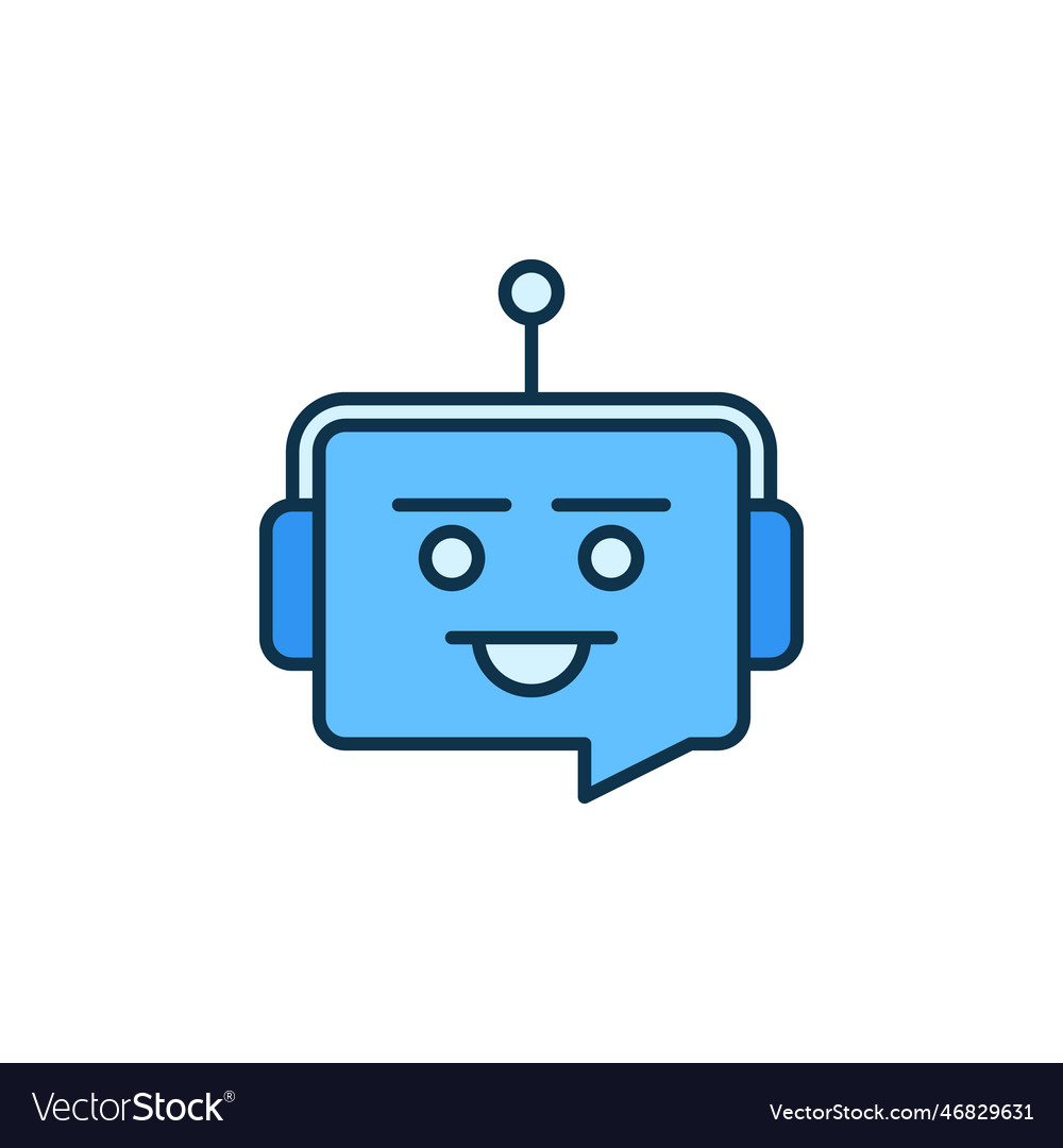 Chatbot speech bubble concept creative colored Vector Image Chatbot speech bubble concept creative colored Vector Image