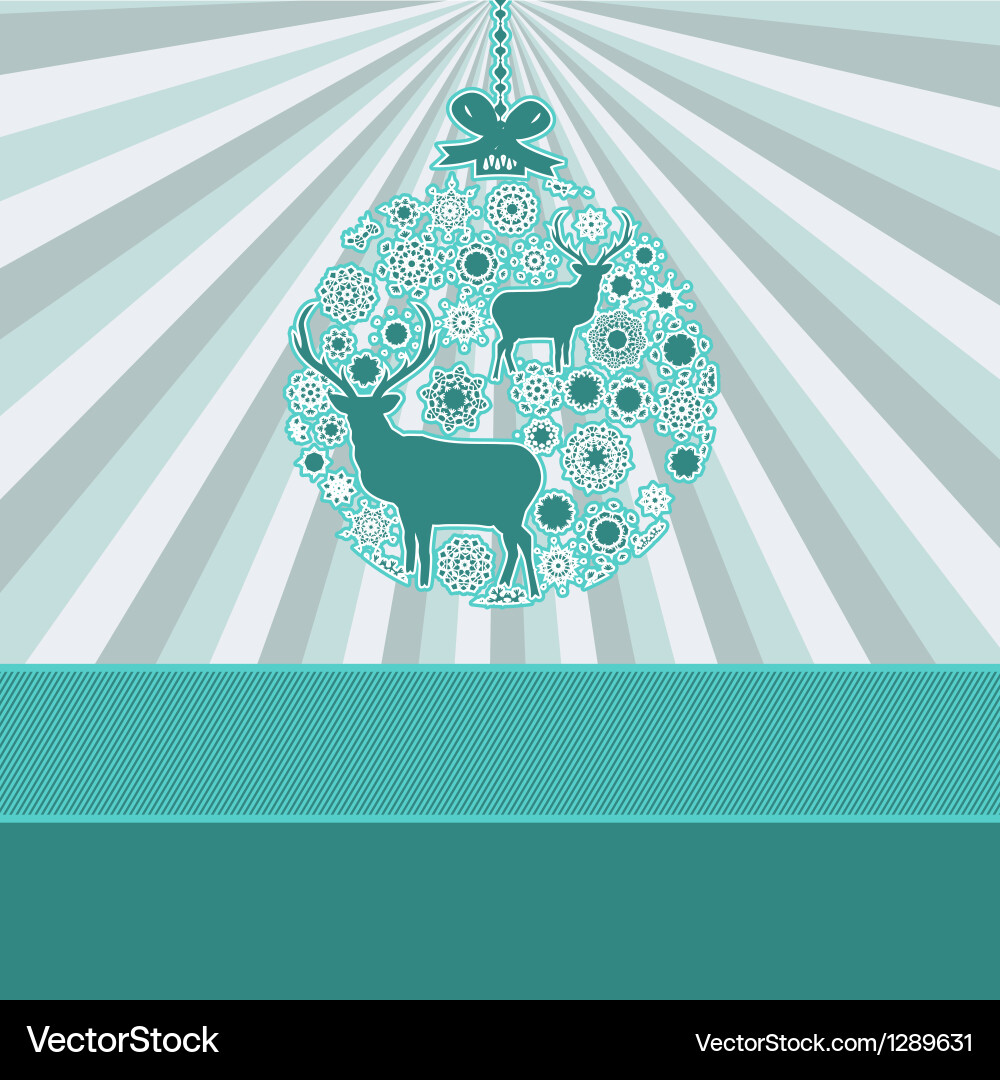 Christmas bauble over pink vintage eps 8 Vector Image