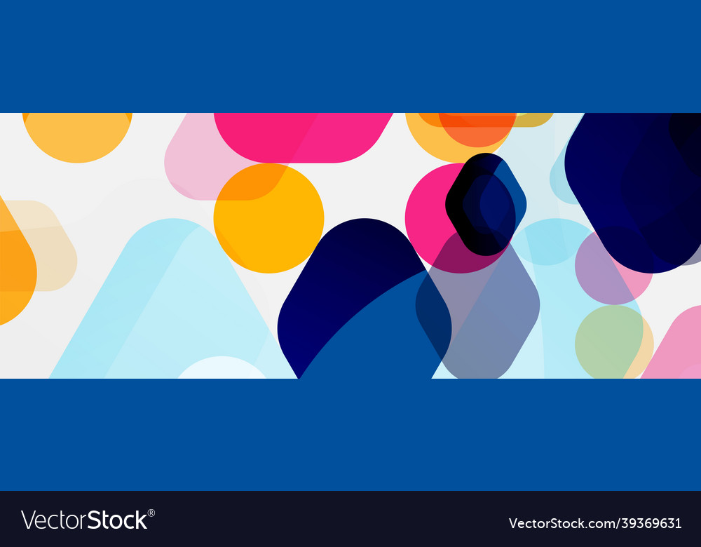 Color bubbles and rounded geometric shapes Vector Image