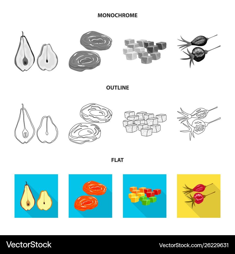 Design food and raw icon collection Royalty Free Vector