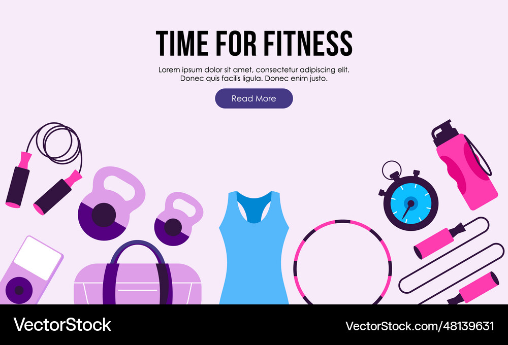 Fitness equipment logo flat concept Royalty Free Vector