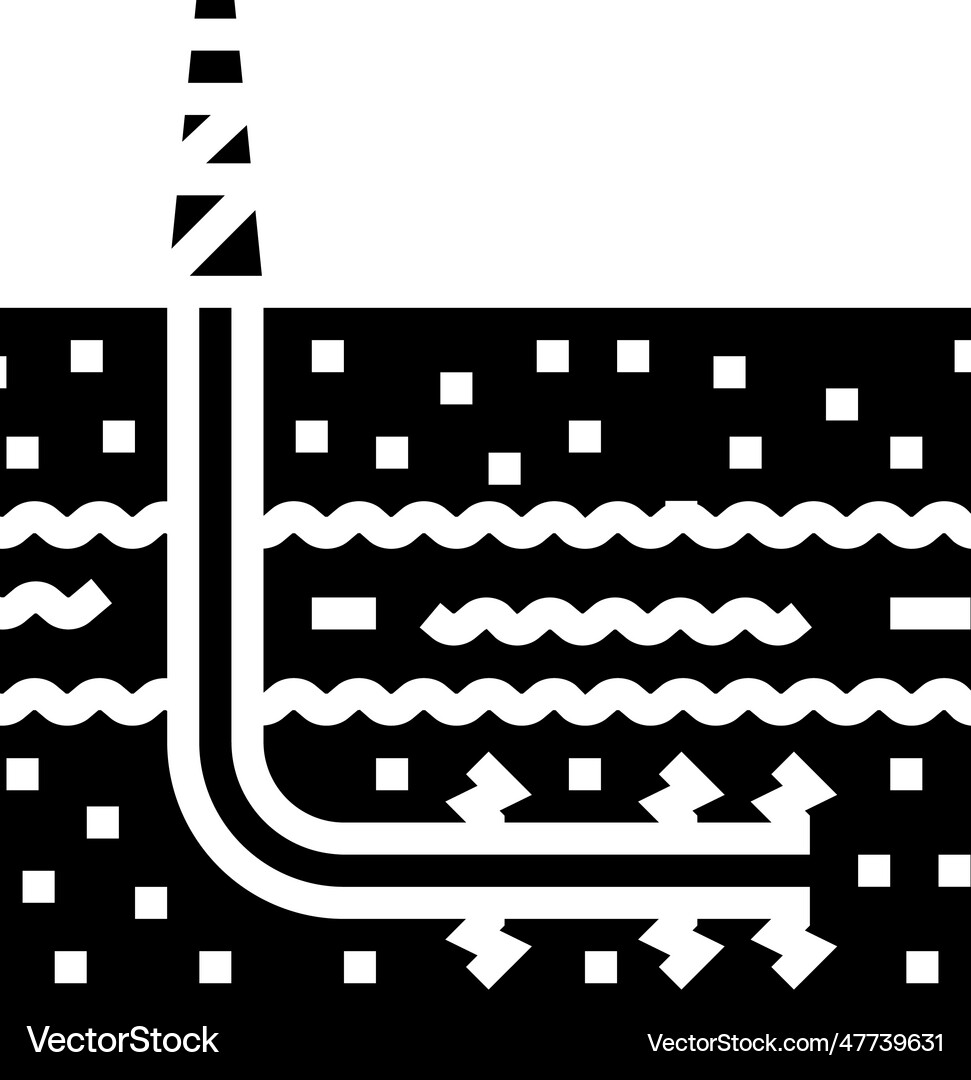 Hydraulic fracturing petroleum engineer glyph icon