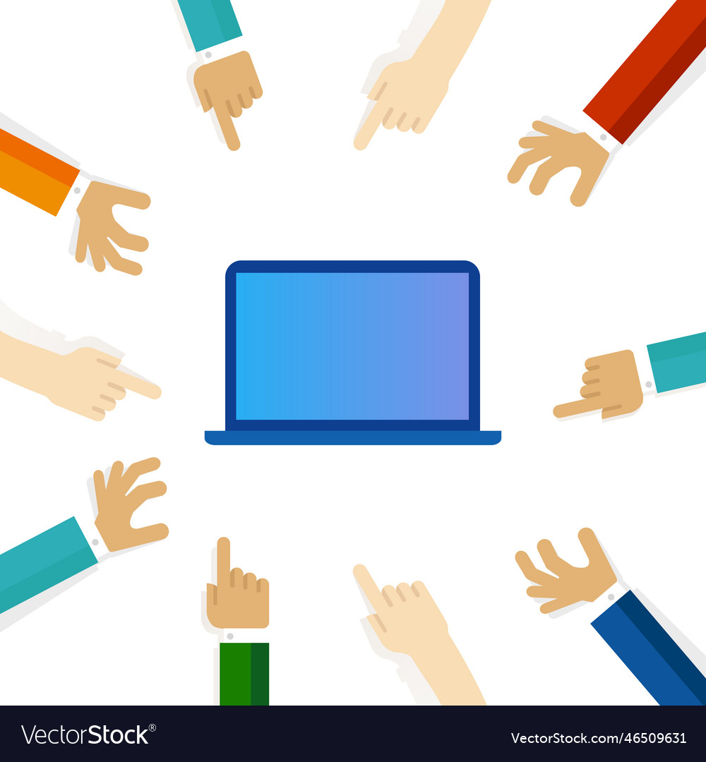Laptop technology modern communication work Vector Image