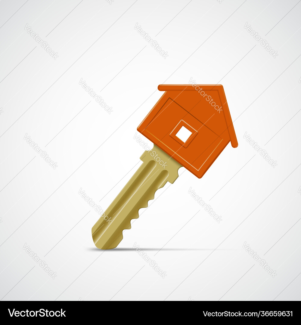 Real estate concept icon house key Royalty Free Vector Image