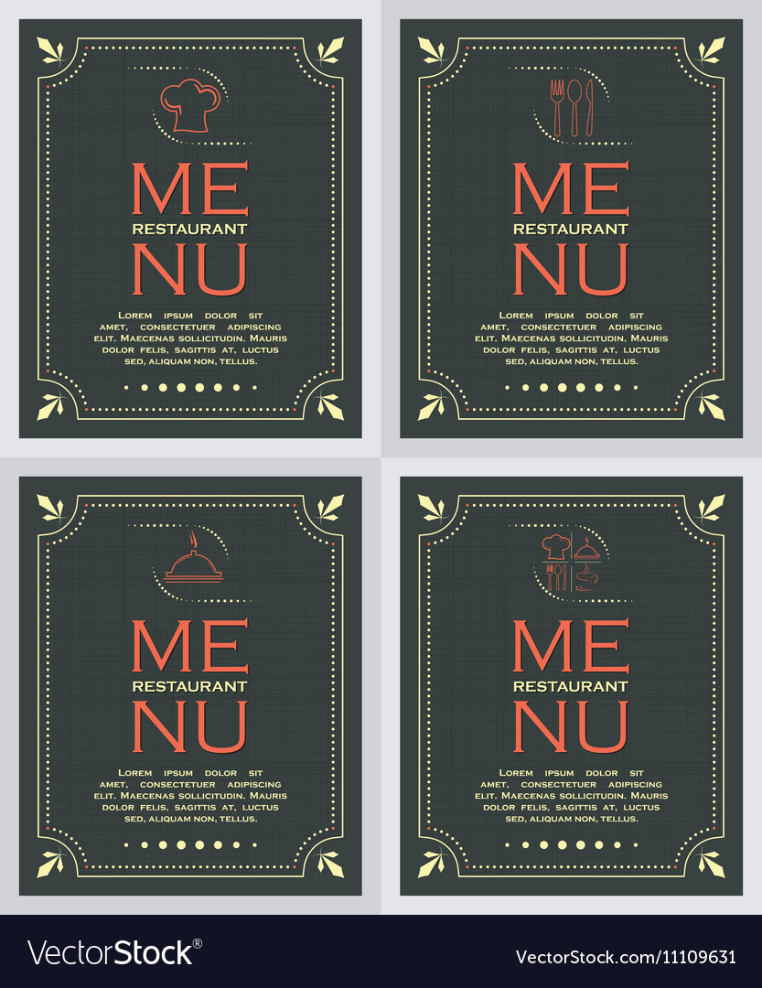 Restaurant menu Royalty Free Vector Image - VectorStock