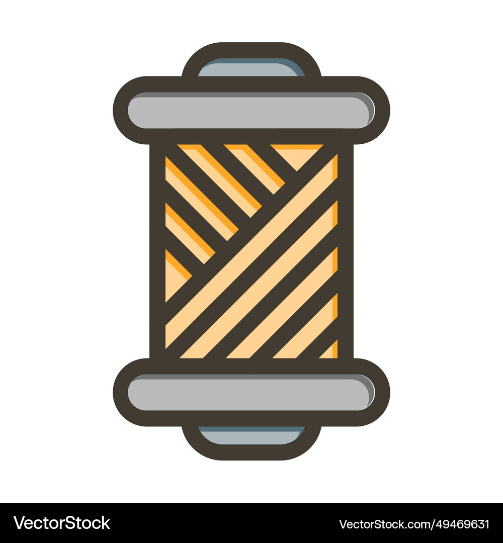 Spool thick line filled colors icon for personal Vector Image