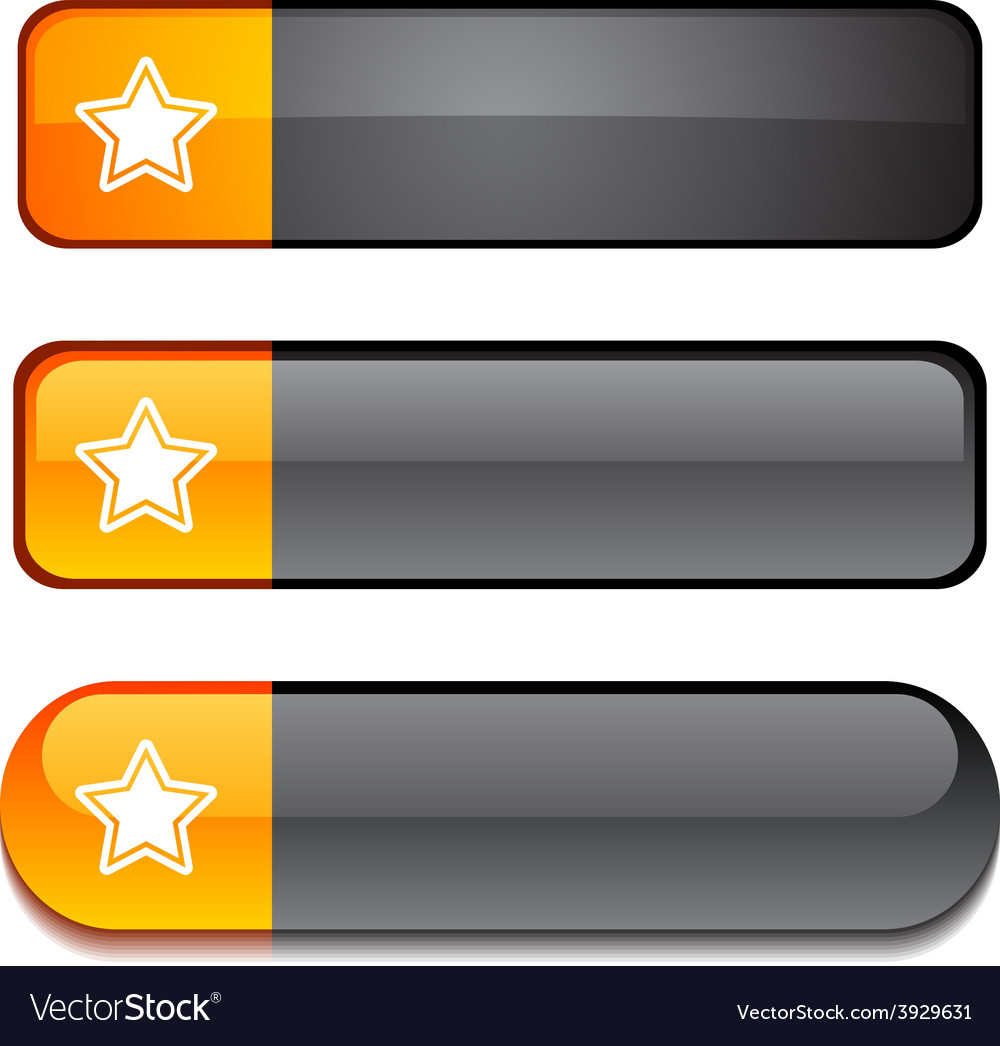 Star button set Royalty Free Vector Image - VectorStock