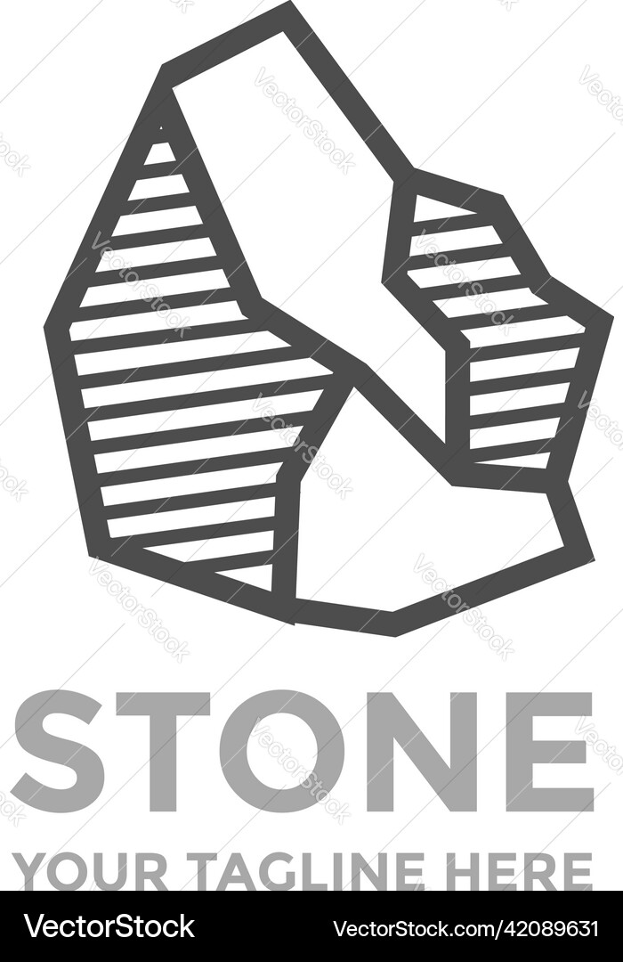 Stone logo for your company template logo Vector Image