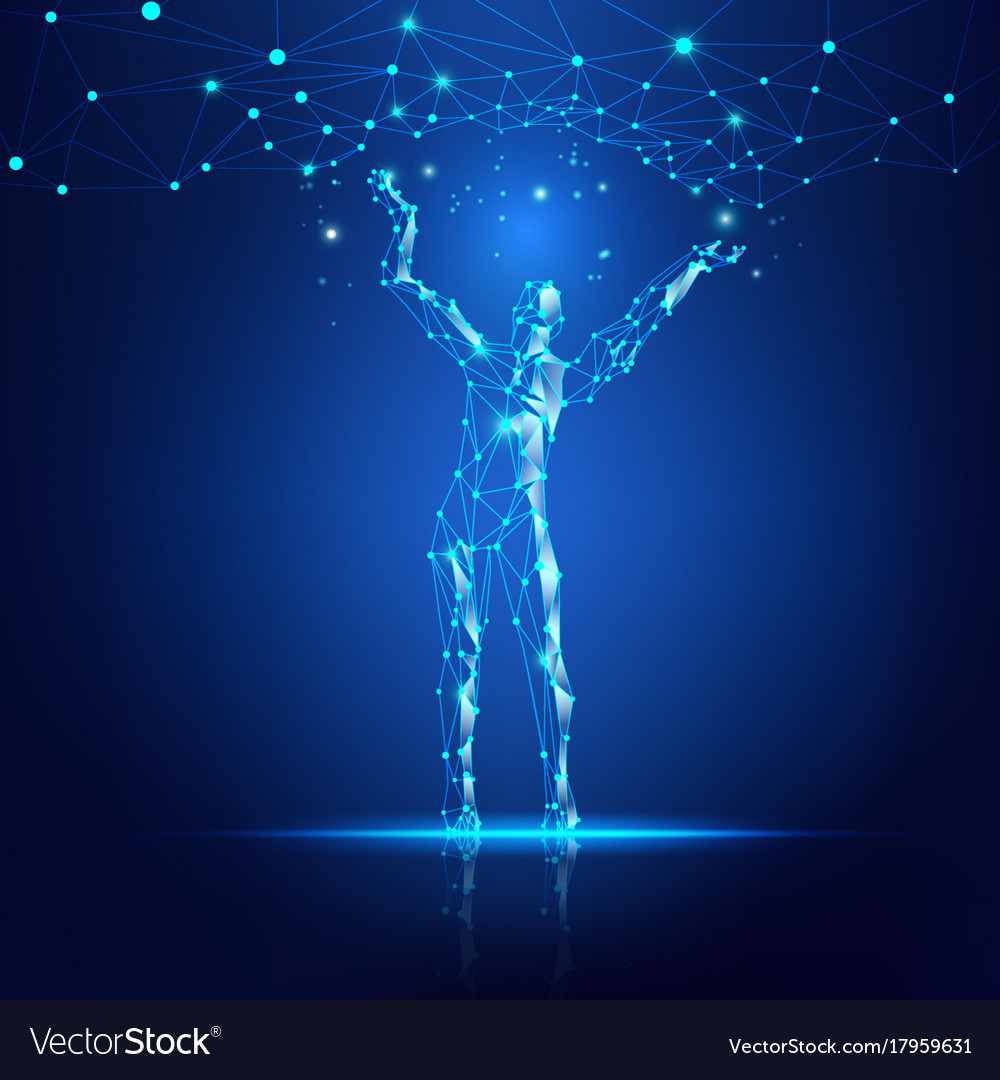 Wireframe man Royalty Free Vector Image - VectorStock