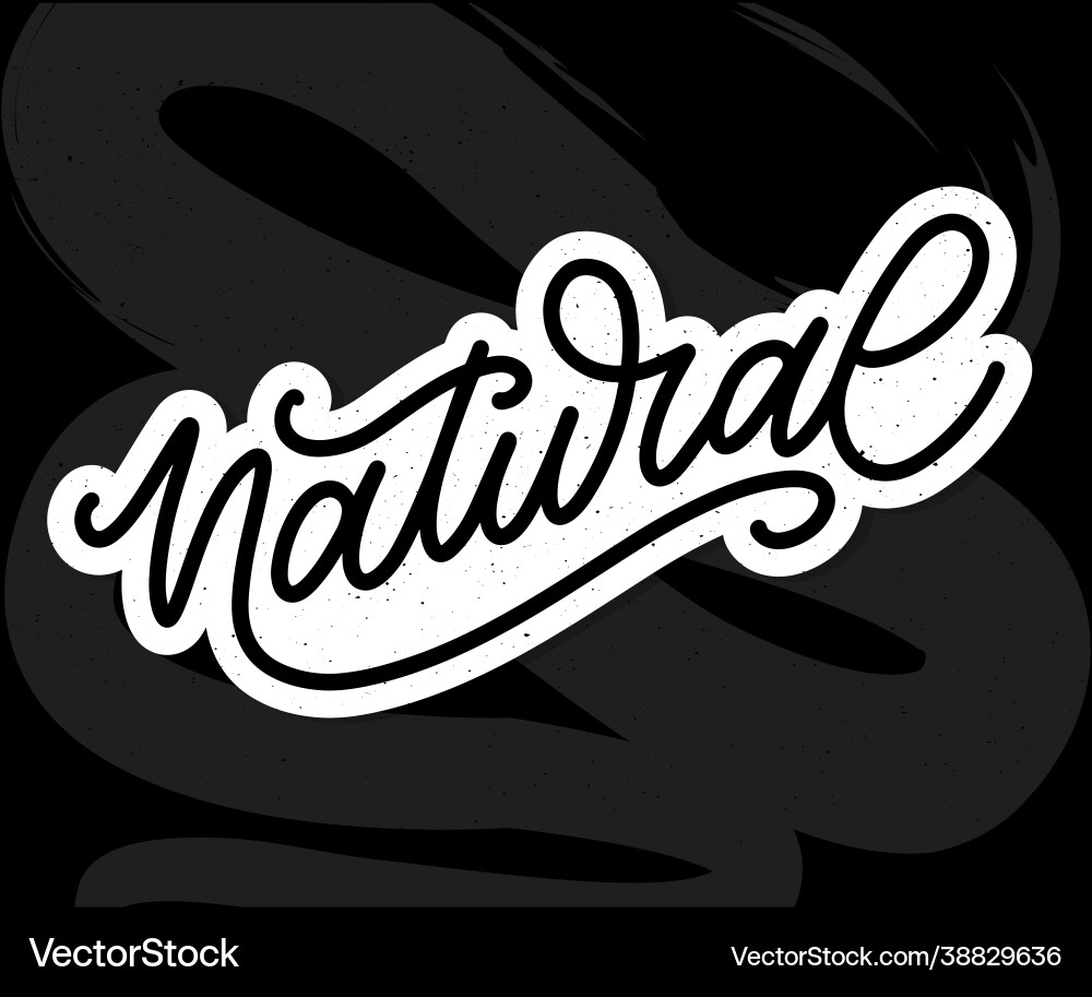 100 natural lettering stamp slogan calligraphy Vector Image