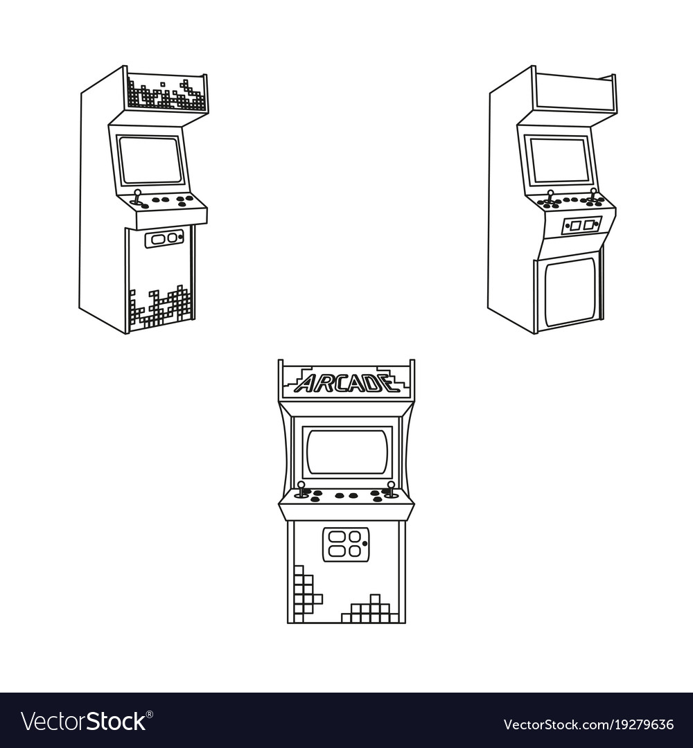 Arcade machine design Royalty Free Vector Image