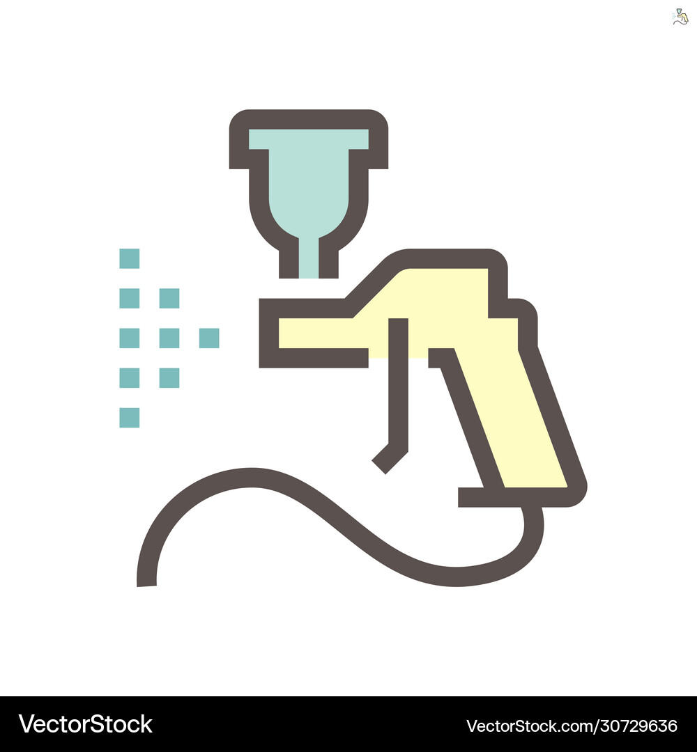 Car paint nozzle tool for car painting work icon Vector Image