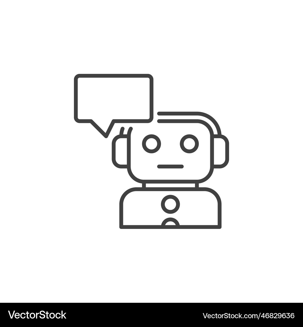 Chatbot talking communication technology concept Vector Image