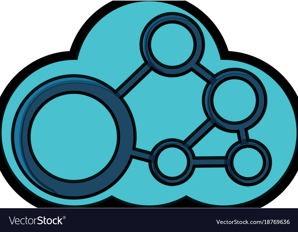 Cloud storage design concept Royalty Free Vector Image