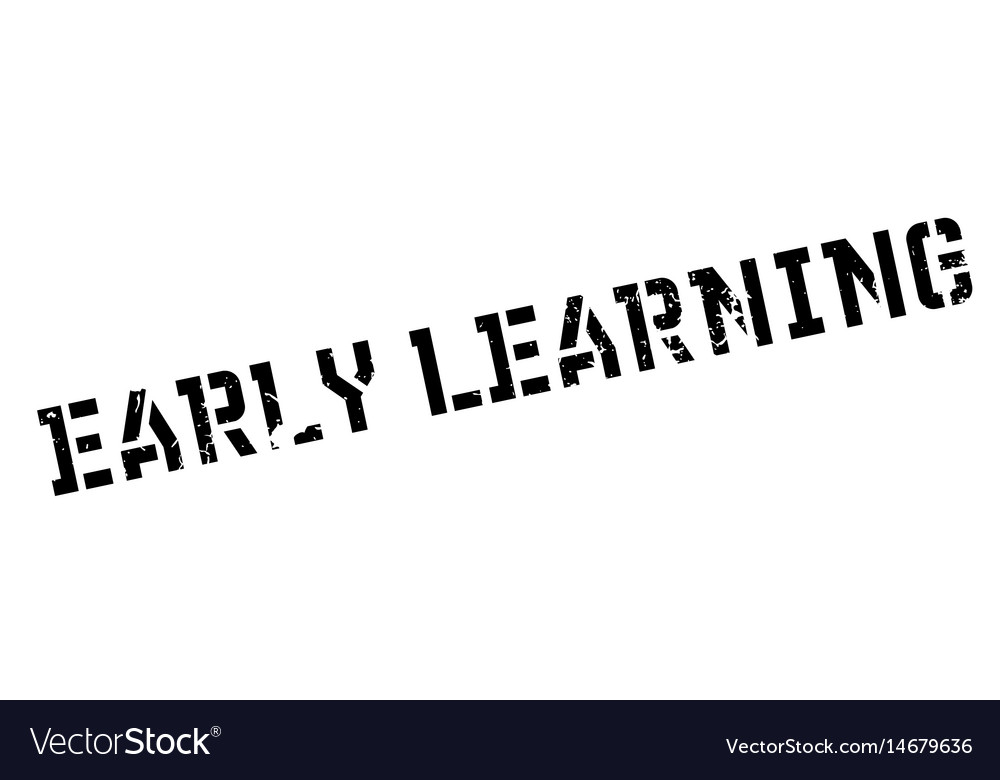 Early learning rubber stamp Royalty Free Vector Image