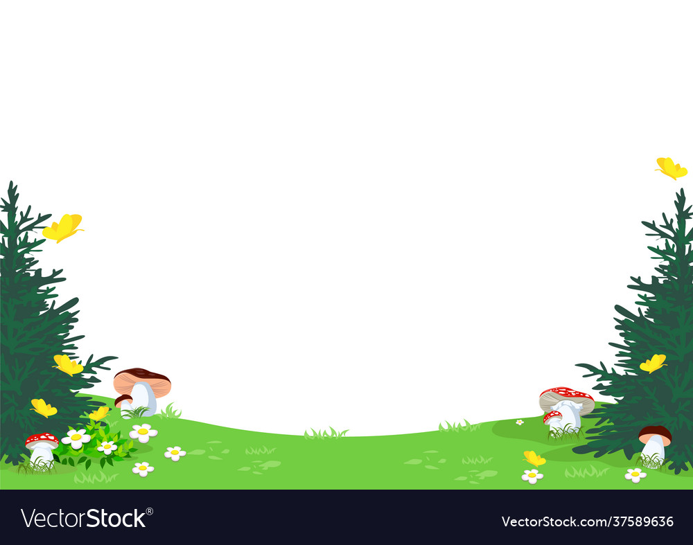 Forest glade Royalty Free Vector Image - VectorStock