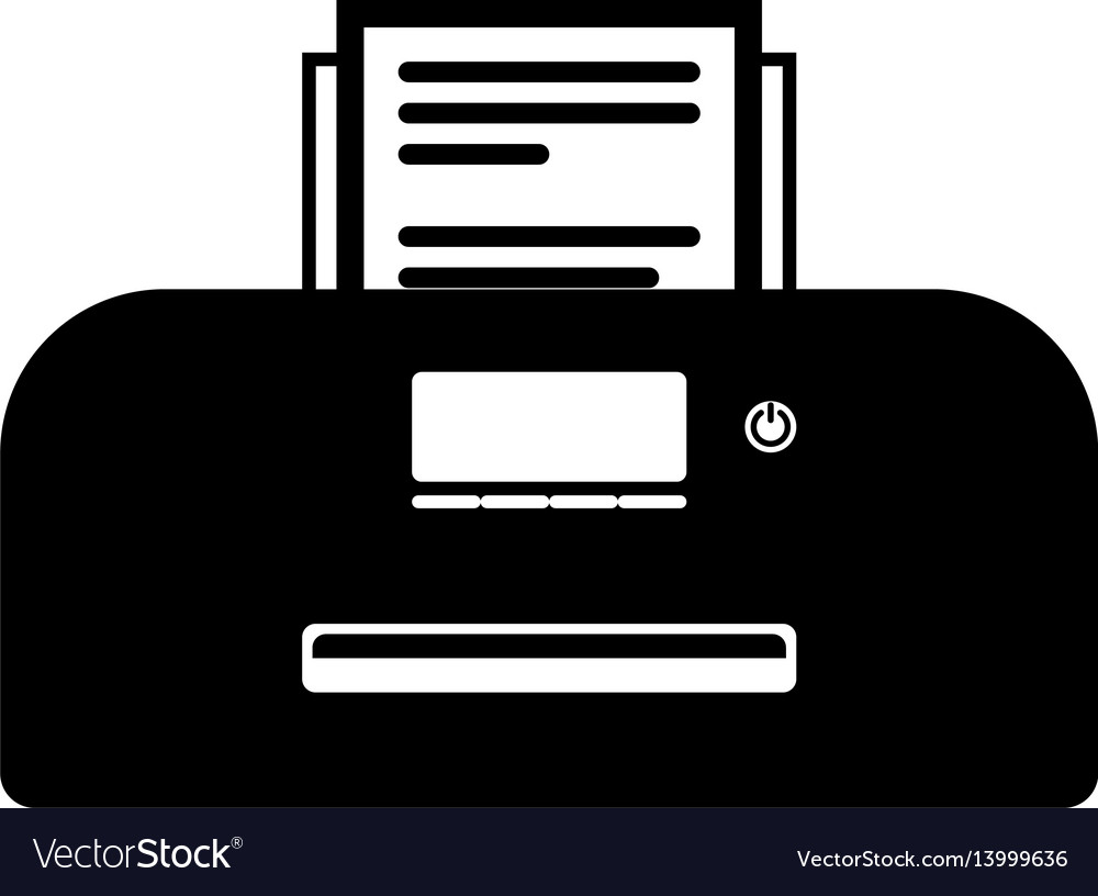 Home computer printer icon Royalty Free Vector Image
