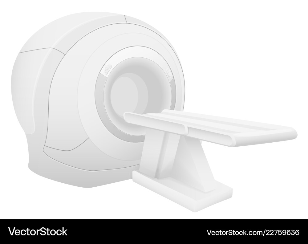 Magnetic resonance imaging device realistic mri Vector Image
