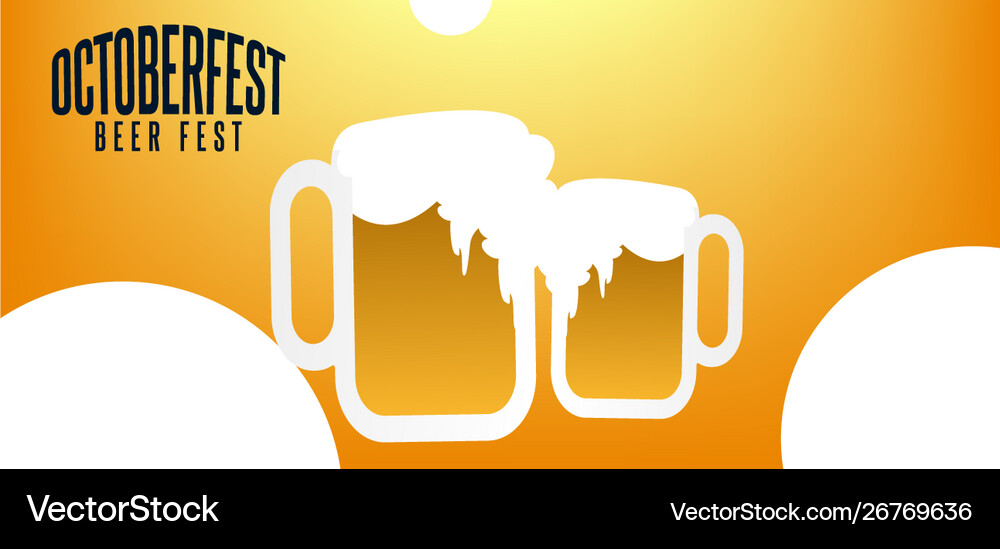 October beer festival background design Royalty Free Vector