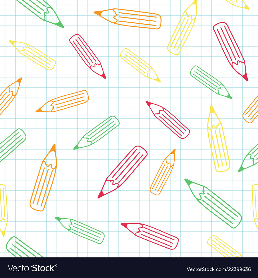 Pencil pattern Royalty Free Vector Image - VectorStock