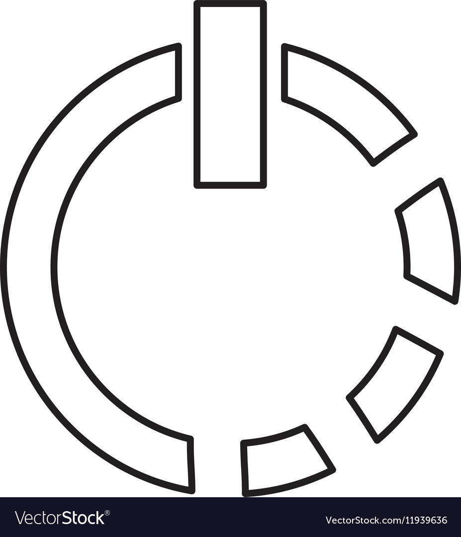 Power button start icon Royalty Free Vector Image