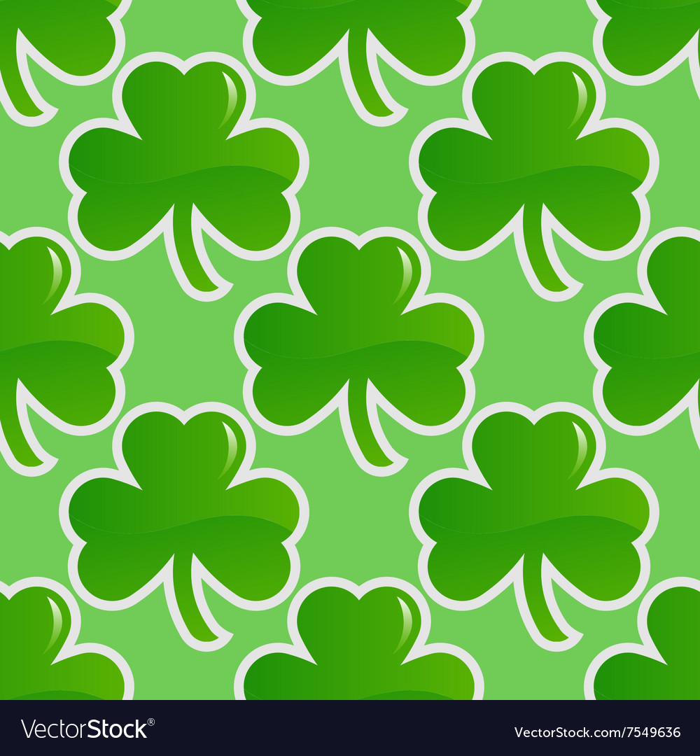 Shamrock seamless pattern Royalty Free Vector Image