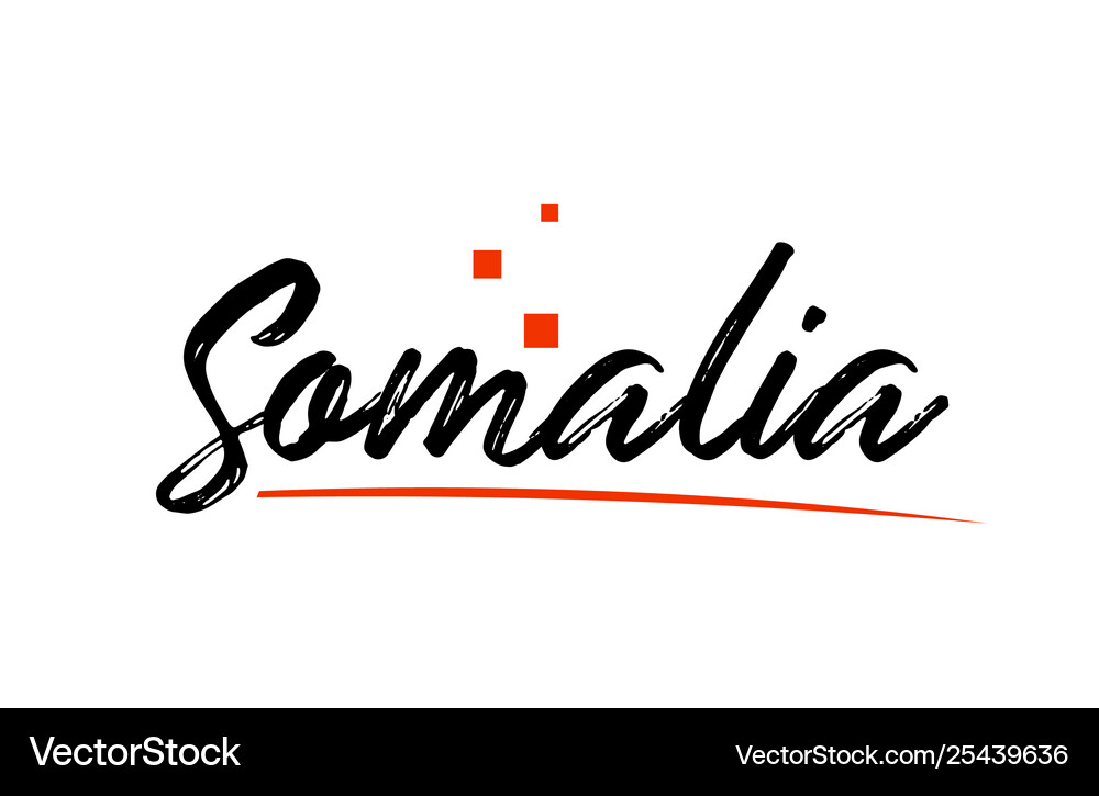 Somalia country typography word text for logo Vector Image