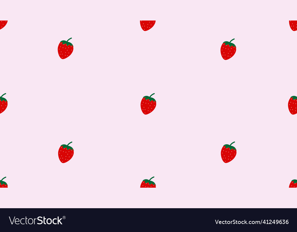 Strawberry pattern background fruit pattern Vector Image