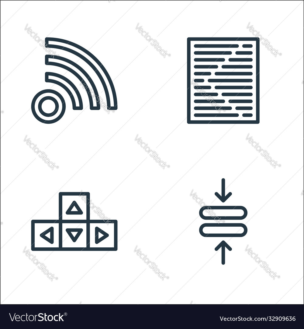 User interface line icons linear set quality line Vector Image