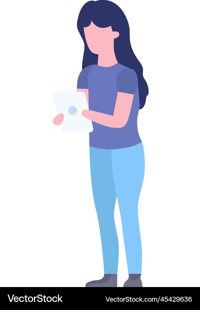 Woman web designer icon isolated on white Vector Image