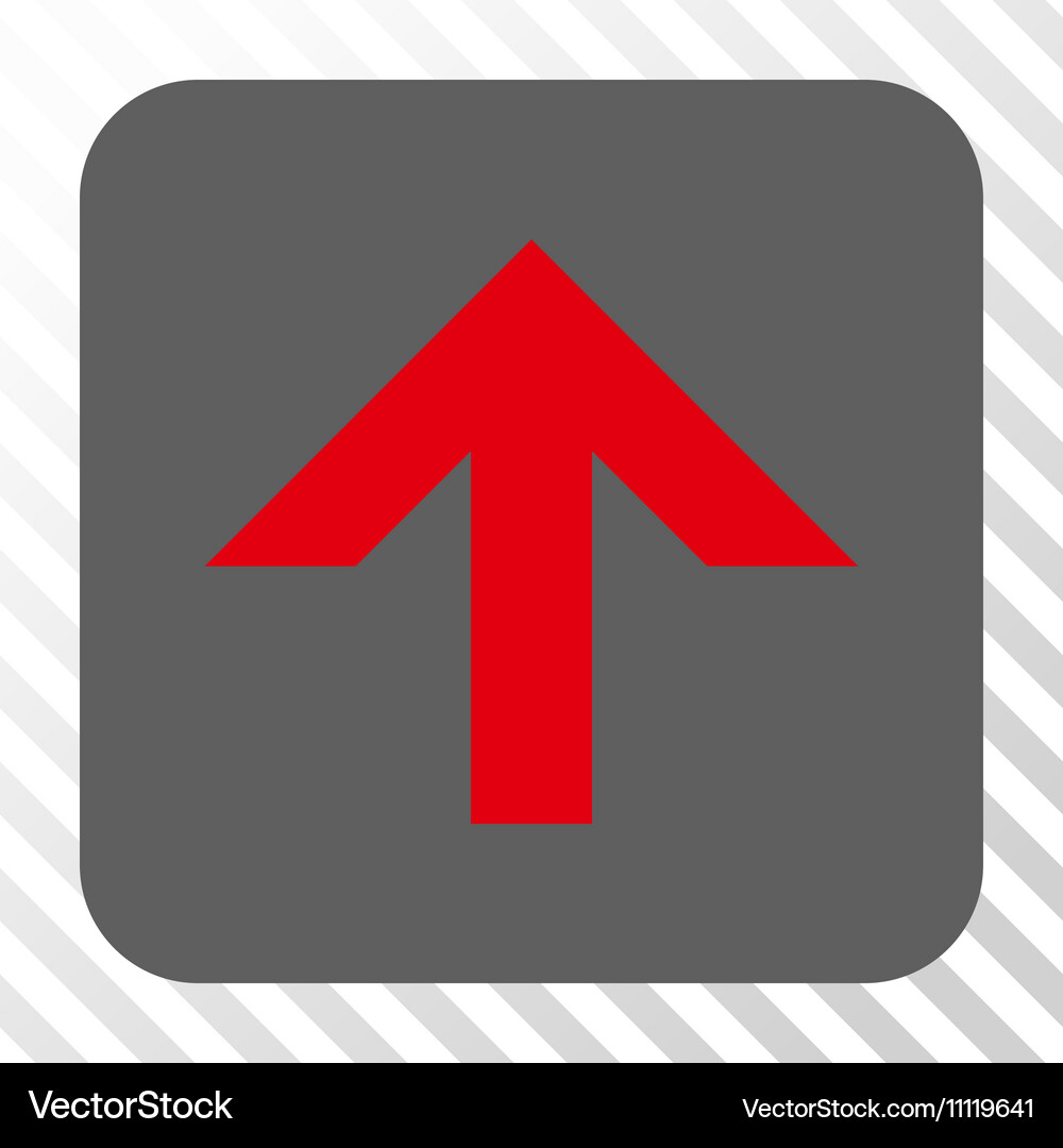 Arrow up rounded square button Royalty Free Vector Image