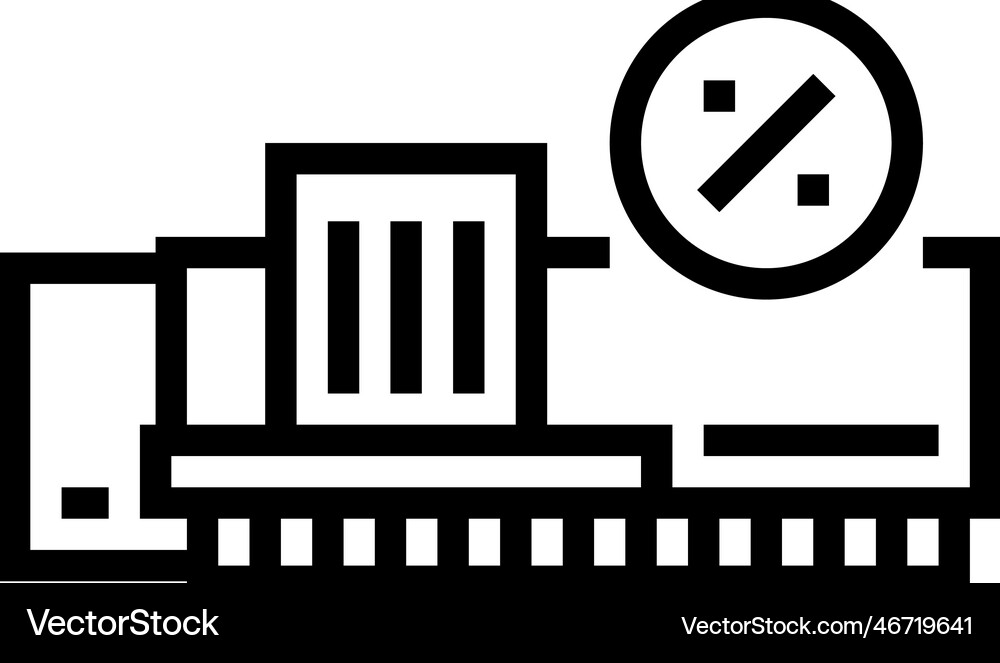 Cash and carry line icon Royalty Free Vector Image