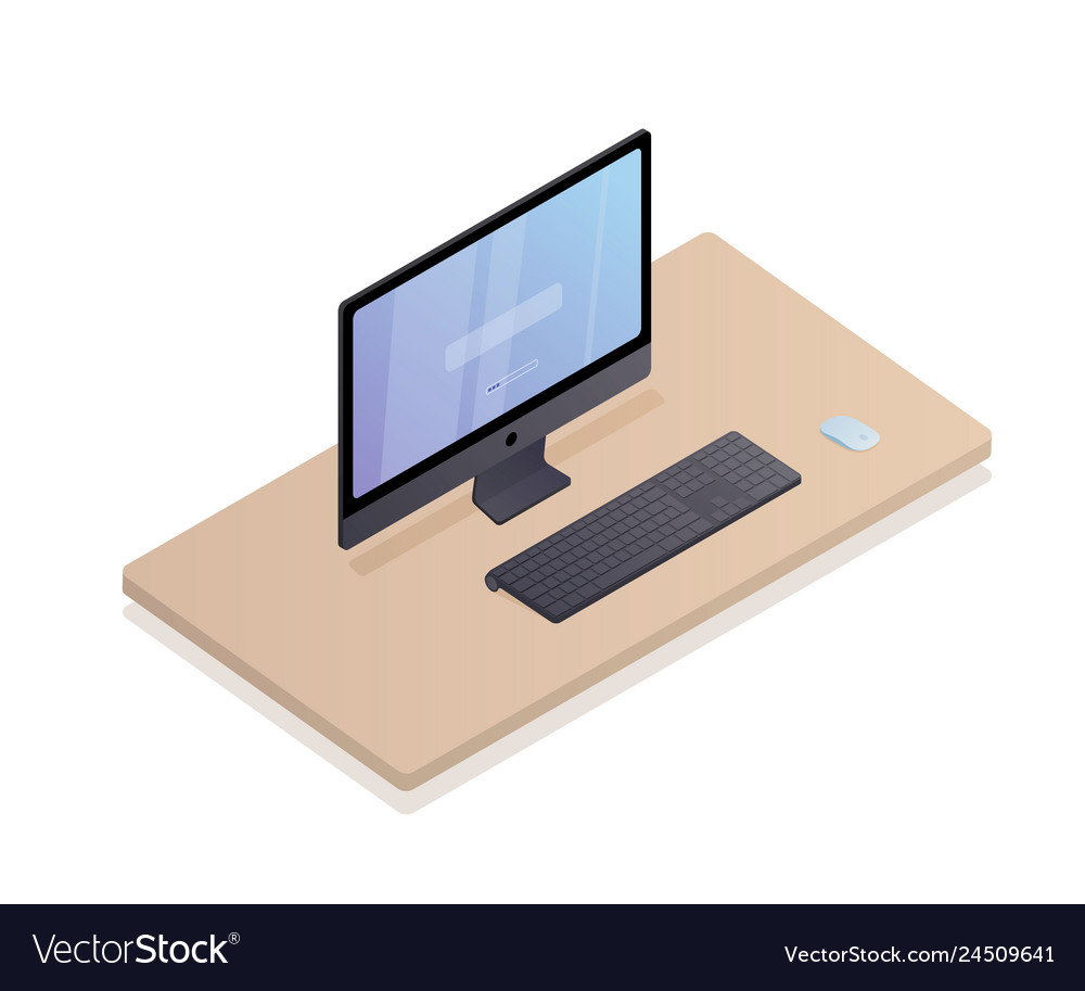 Desktop flat Royalty Free Vector Image - VectorStock