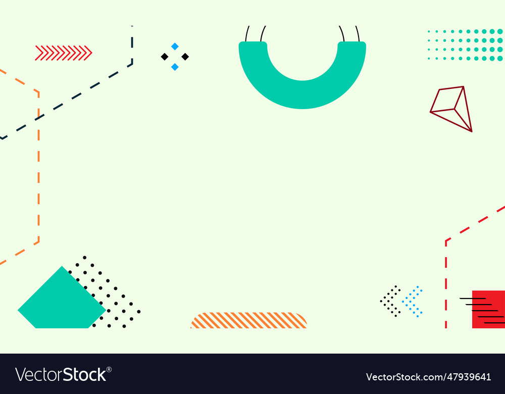 Flat geometric background template Royalty Free Vector Image