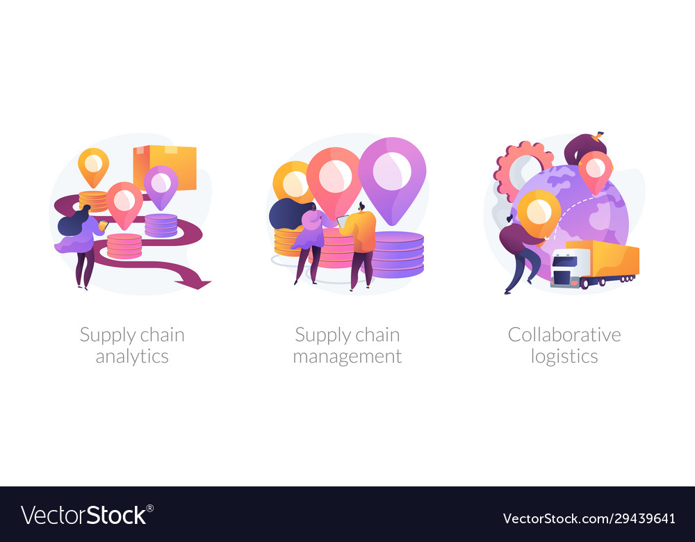 Logistics operations control concept Royalty Free Vector