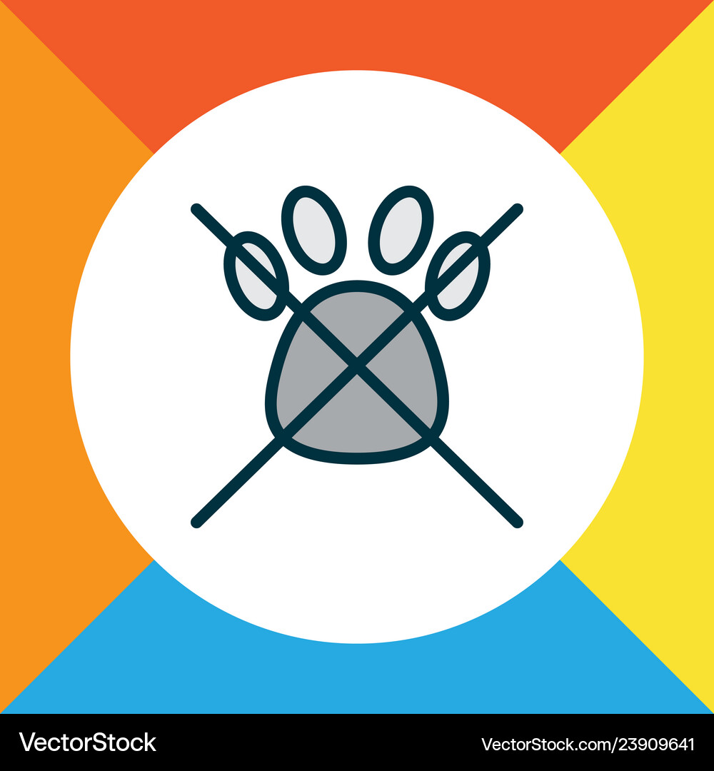 No animals icon colored line symbol premium Vector Image