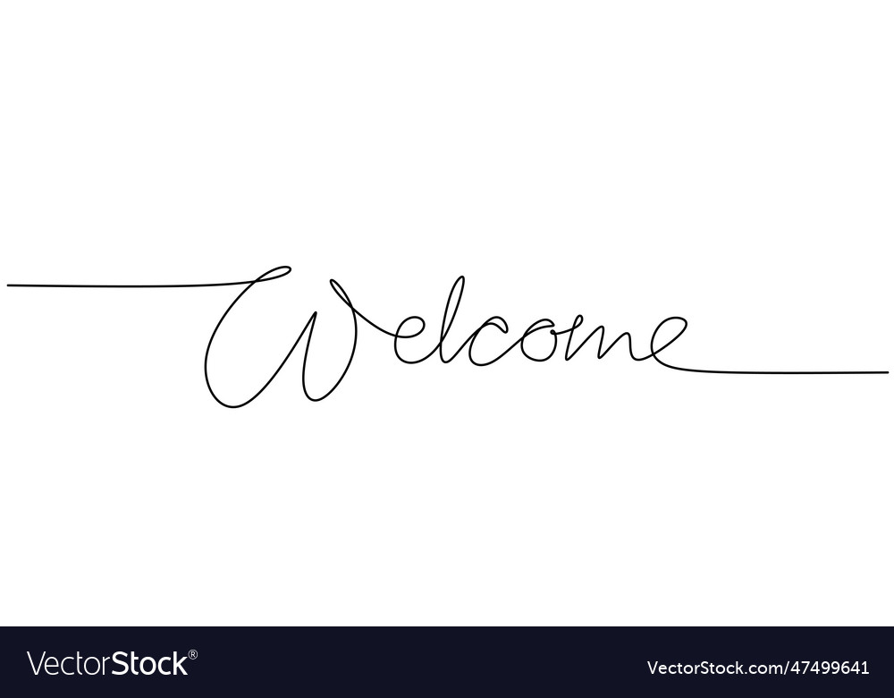 One continuous line drawing typography art Vector Image