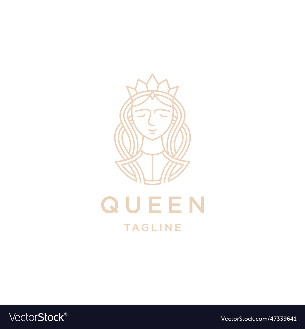 Queen logo Royalty Free Vector Image - VectorStock