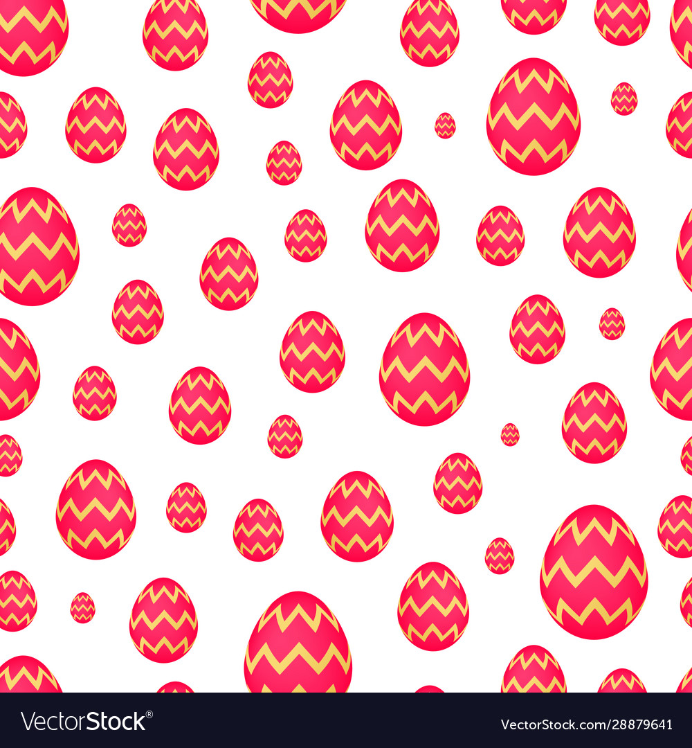 Seamless pattern with colorful easter eggs Vector Image