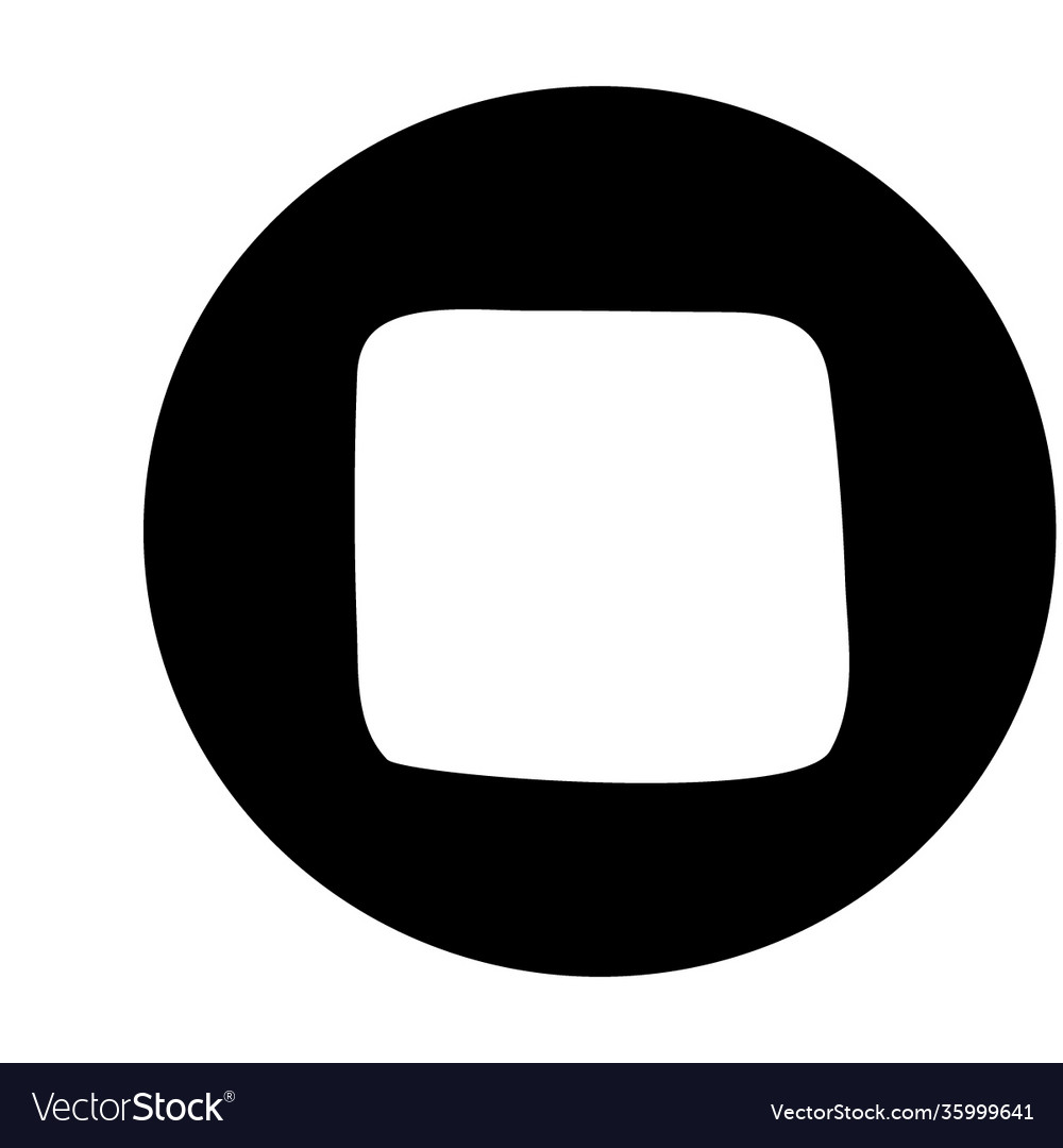 Stop button Royalty Free Vector Image - VectorStock