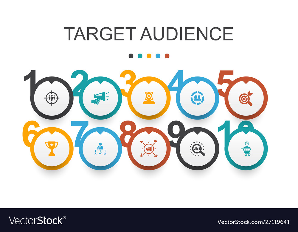 Target audience infographic design template Vector Image